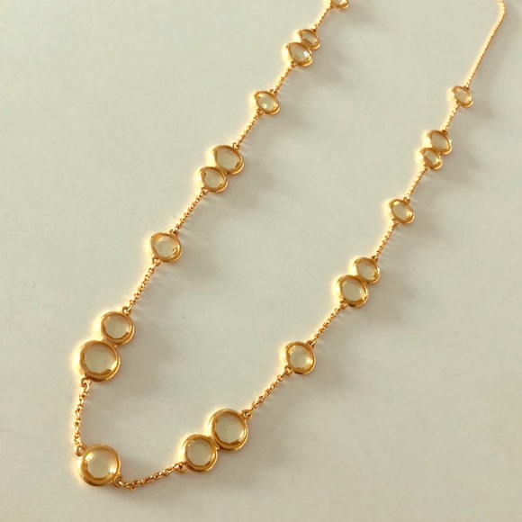 kate spade | Jewelry | Kate Spade Gold Plated Long Crystal Necklace ...